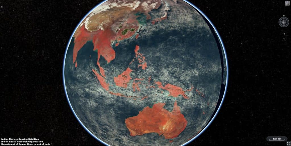 ISRO Generates Global False Color Composite Mosaic Images